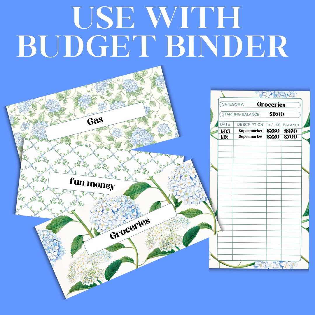 Budget Planner Printable Money Organizer Cash Envelope Template Monthly ...