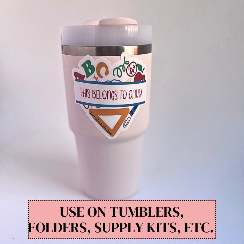 Personalized Back to School Stickers Custom Student Labels School Name ...