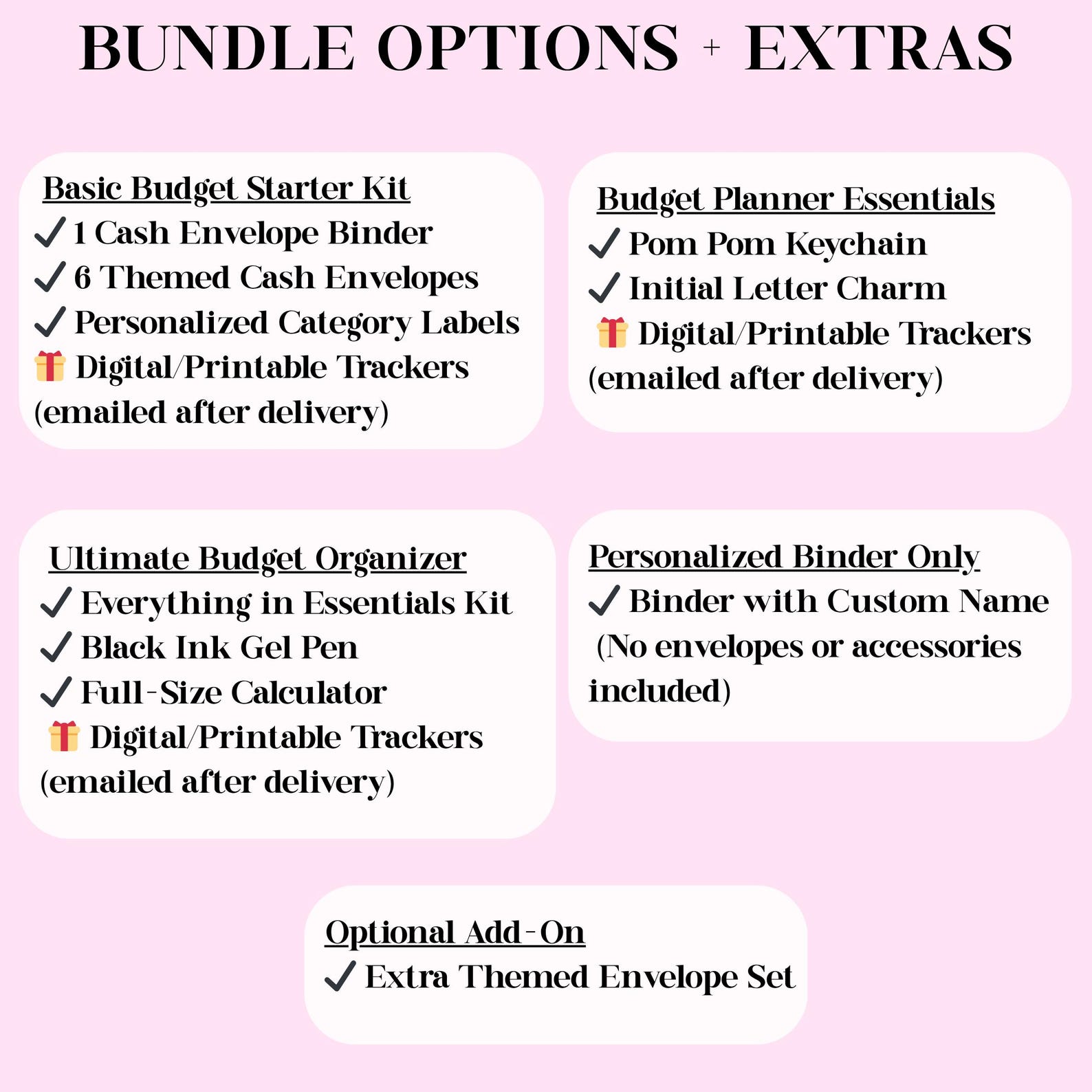 Personalized Money Organizer Budget System Cash Envelope Tracking Kit ...