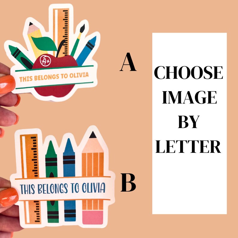 Personalized Back to School Stickers Custom Student Labels School Name ...