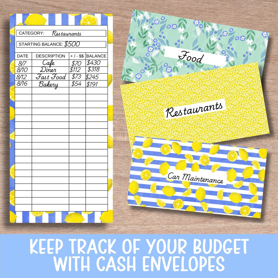 Digital Cash Envelope Printable Cash Stuffing Binder Cash Organizer ...