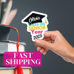 Personalized Graduation Name Sticker Class of 2025 Custom Decal ...