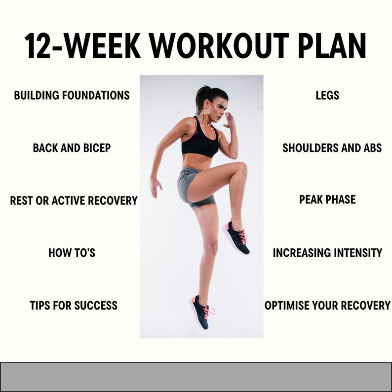 12 Week Workout Plan - Etsy