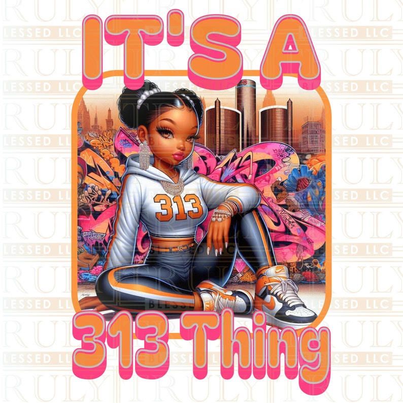 Detroit 313 PNG: Urban Chic Graffiti Design (digital Download) - Etsy