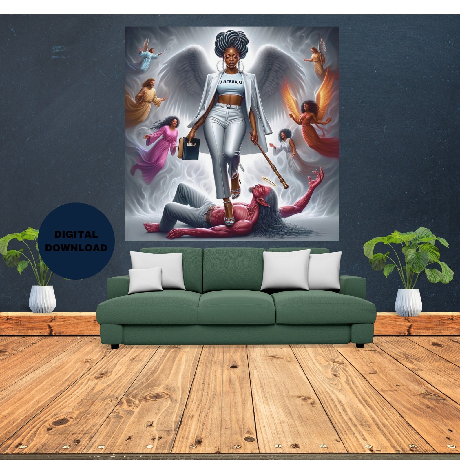 Rebuke Elegance, Unique Portrait, Trendy Art, Large Wall Art, AI Art ...
