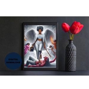 Rebuke Elegance, Unique Portrait, Trendy Art, Large Wall Art, AI Art ...