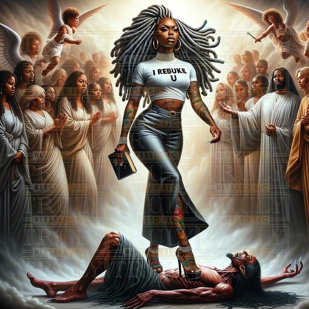 Spiritual Triumph Portrait Trendy AI Art Print Digital Download - Etsy