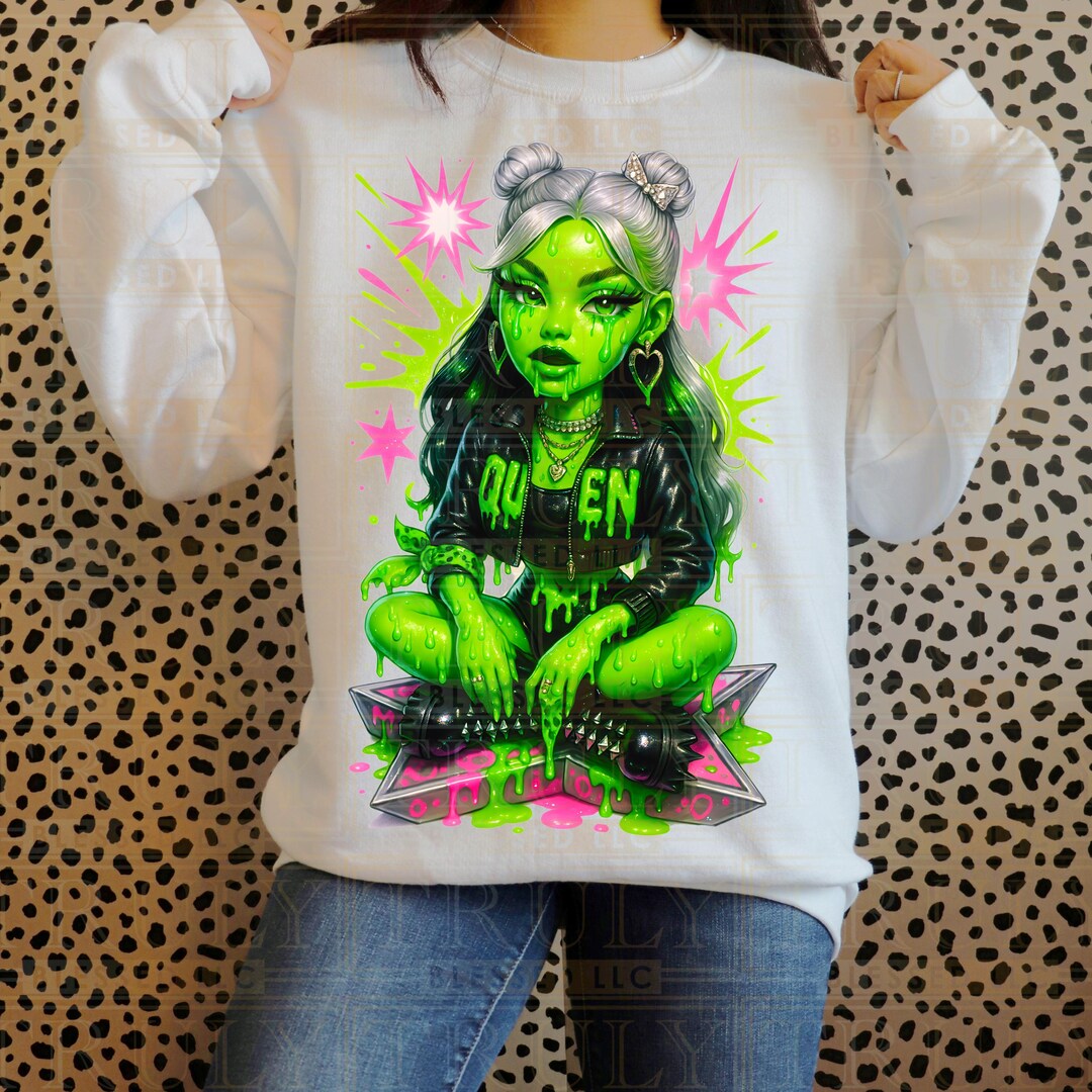 Slime Queen PNG: Neon Drippy Goth Girl Clipart (digital Download) - Etsy UK