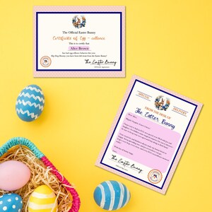 Editable Easter Bunny Bundle, Personalized Printable Easter Bunny ...