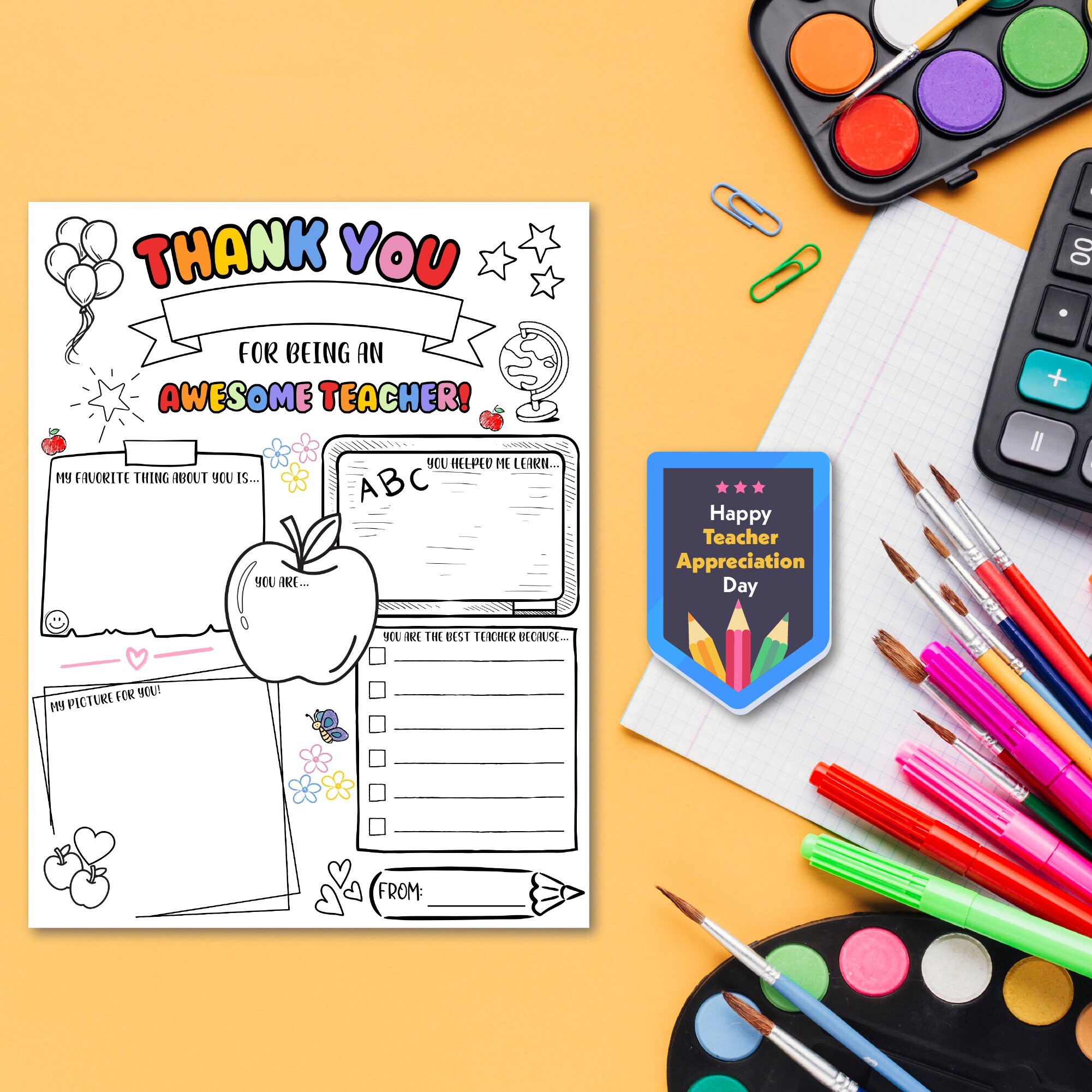 Teacher Appreciation Week Printables Thank You Teacher Appreciation ...