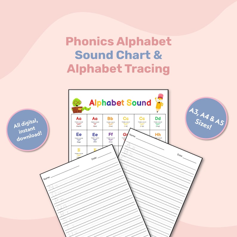 Montessori Phonics Alphabet Sound Chart, Printable Phonics Abc Sound ...