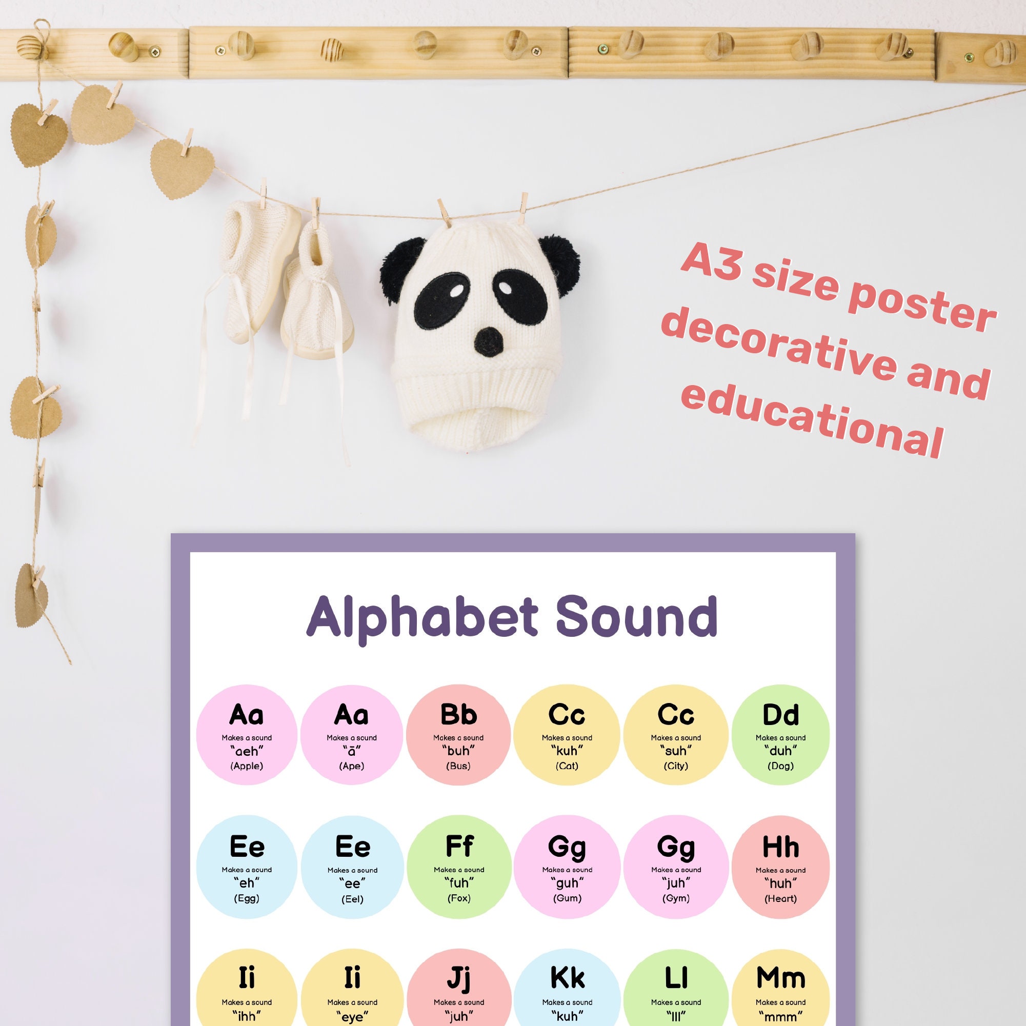 Montessori Phonics Alphabet Reading Sound Chart Educational Poster for ...