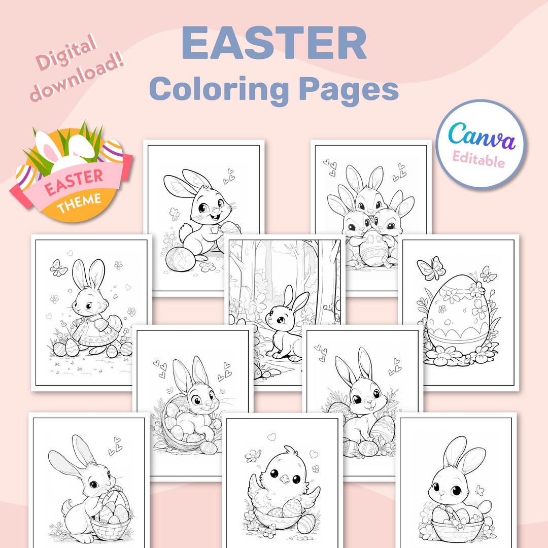 Easter Coloring Pages, Easter Coloring Pages for Kids, Printable Easter ...
