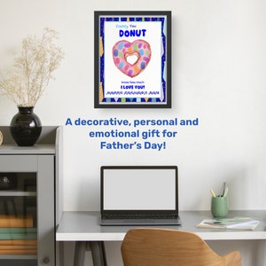 DONUT Father's Day Card Fingerprint Keepsake Handprint Art Craft ...