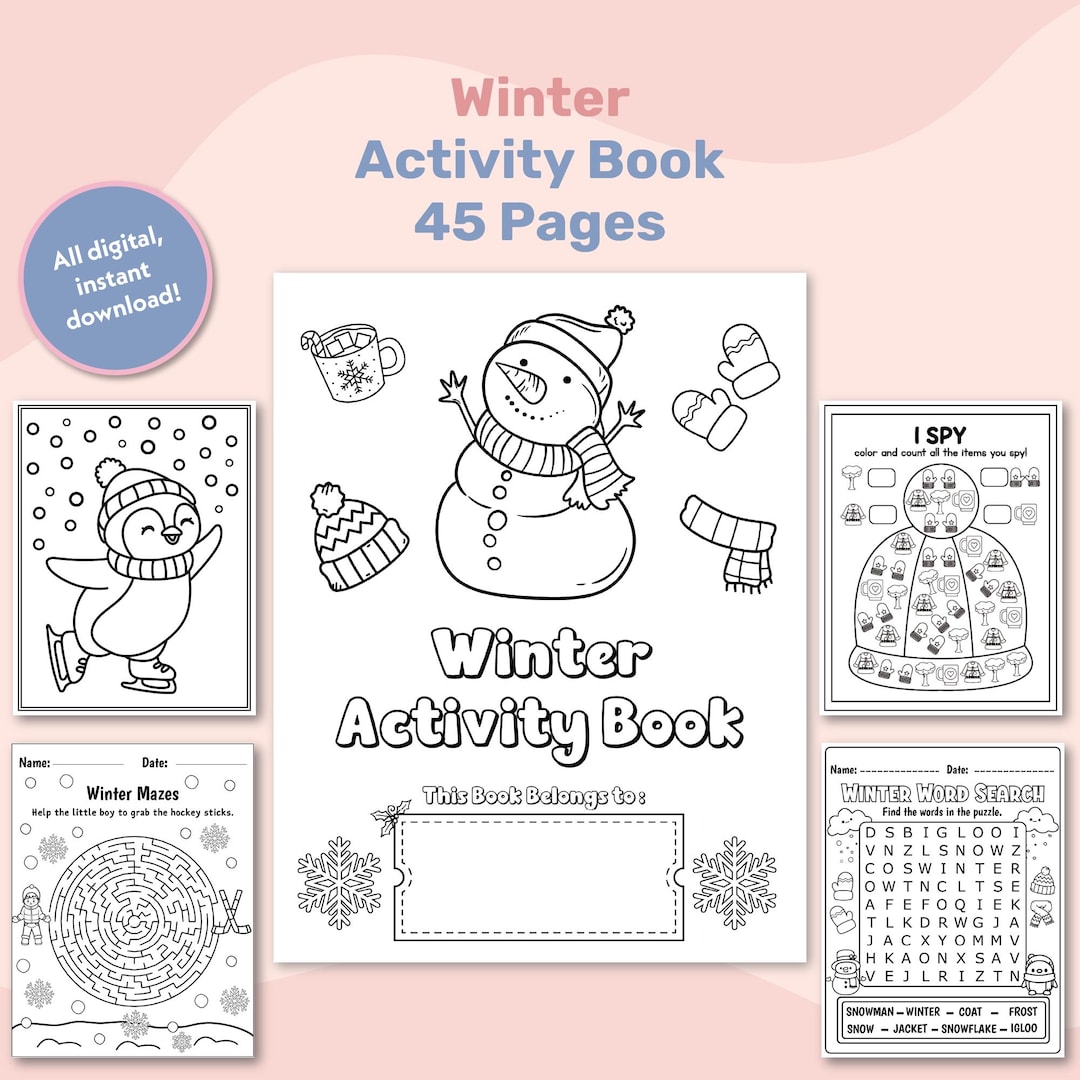 Winter Printable Activity Bundle, Winter Kids Activities, Winter Games ...