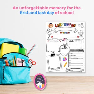 Back to School Sign, First Day and Last Day of School Sign, Printable ...