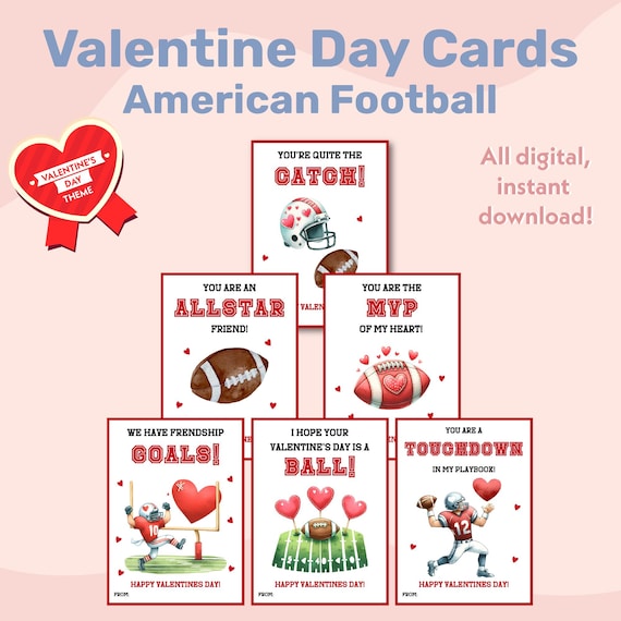 Printable Football Valentines