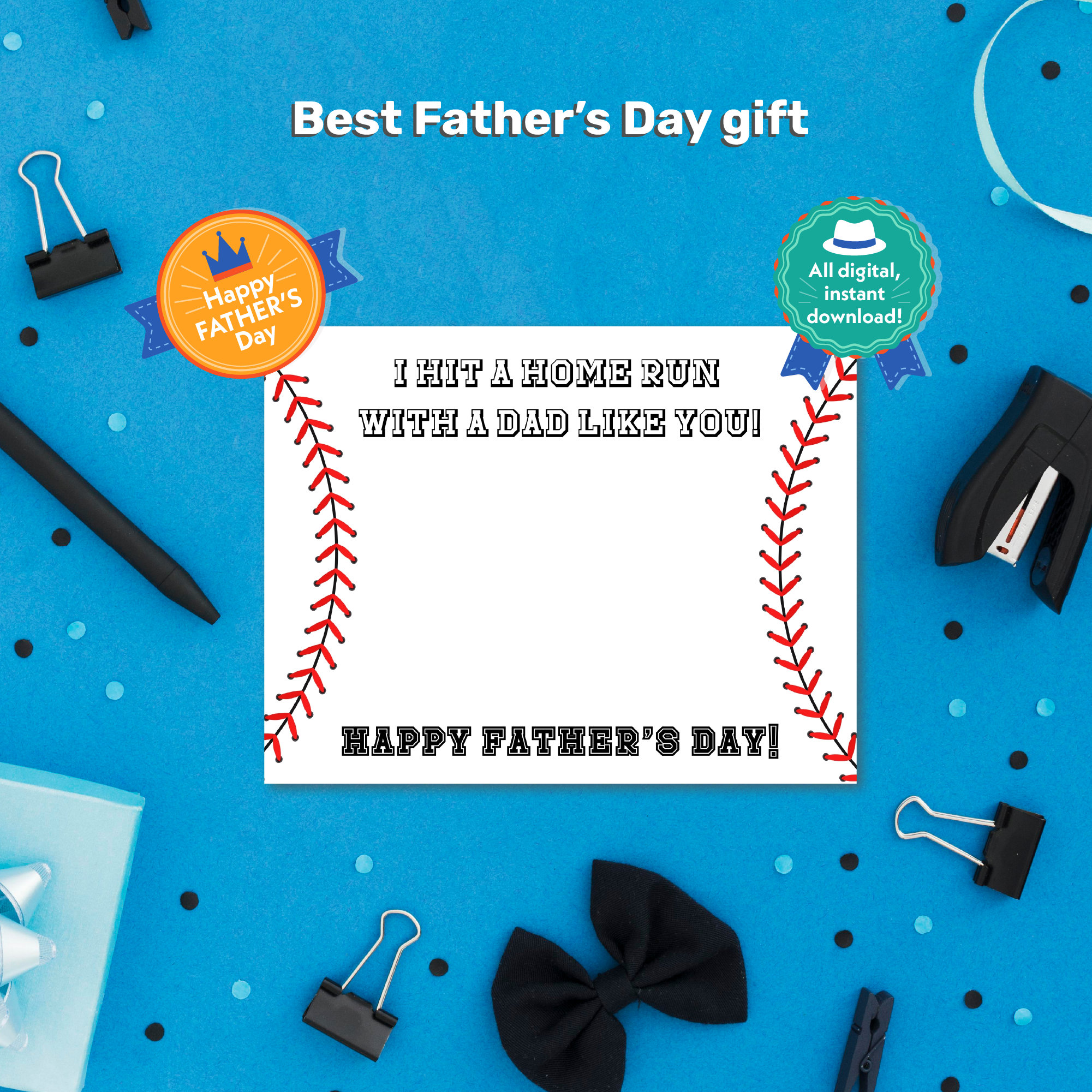 Baseball Father's Day Card Gift for Dad Keepsake Handprint Art ...