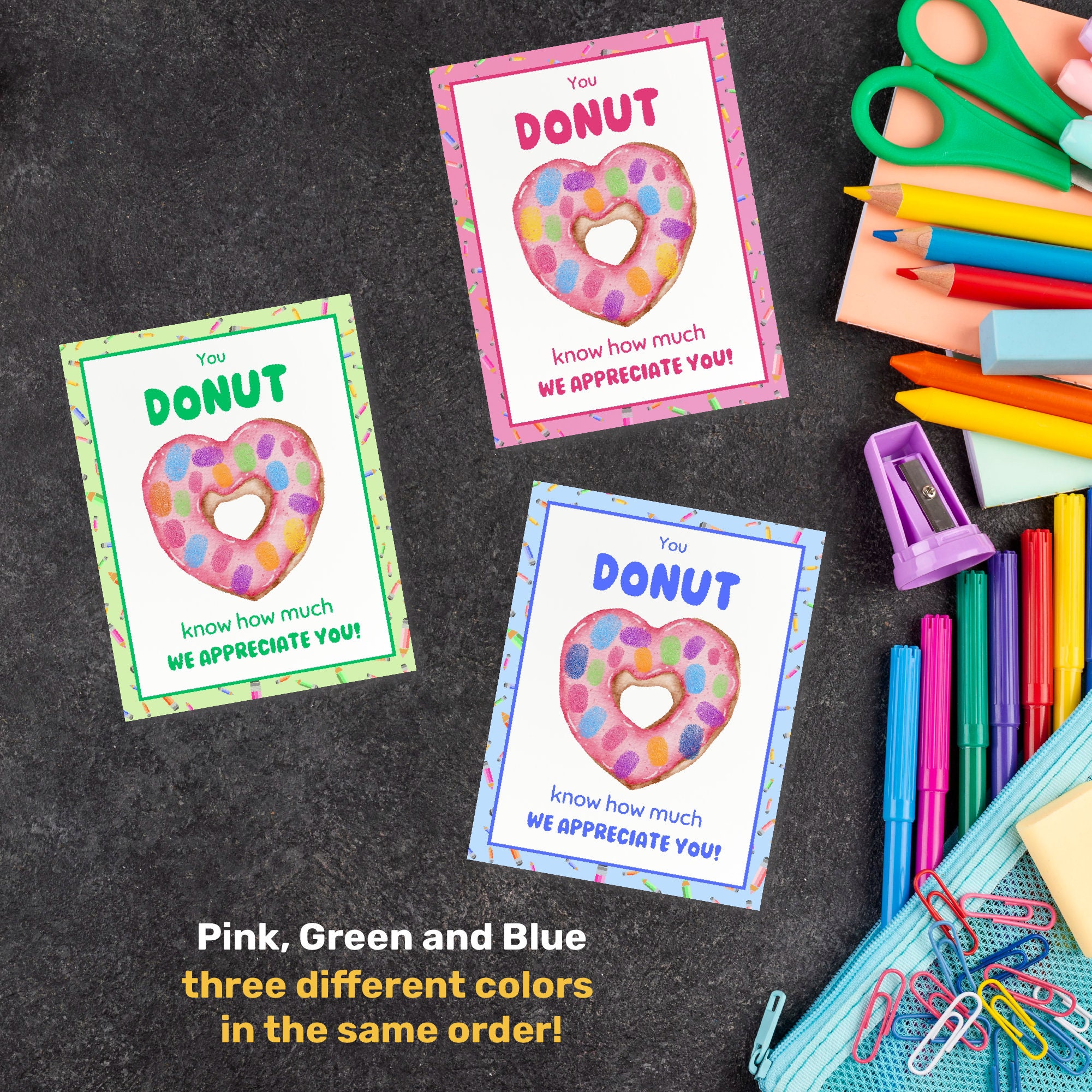 DONUT Teacher Appreciation Printable Handprint Art Gifts Preschool Art ...
