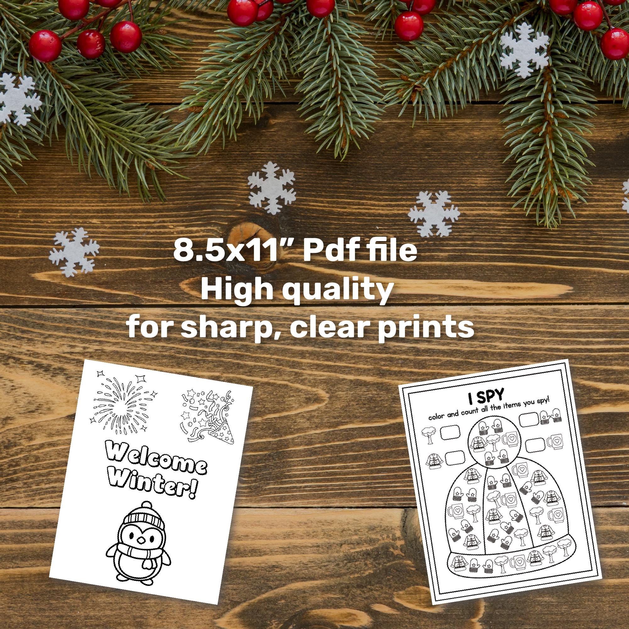 Winter Printable Activity Bundle, Winter Kids Activities, Winter Games ...
