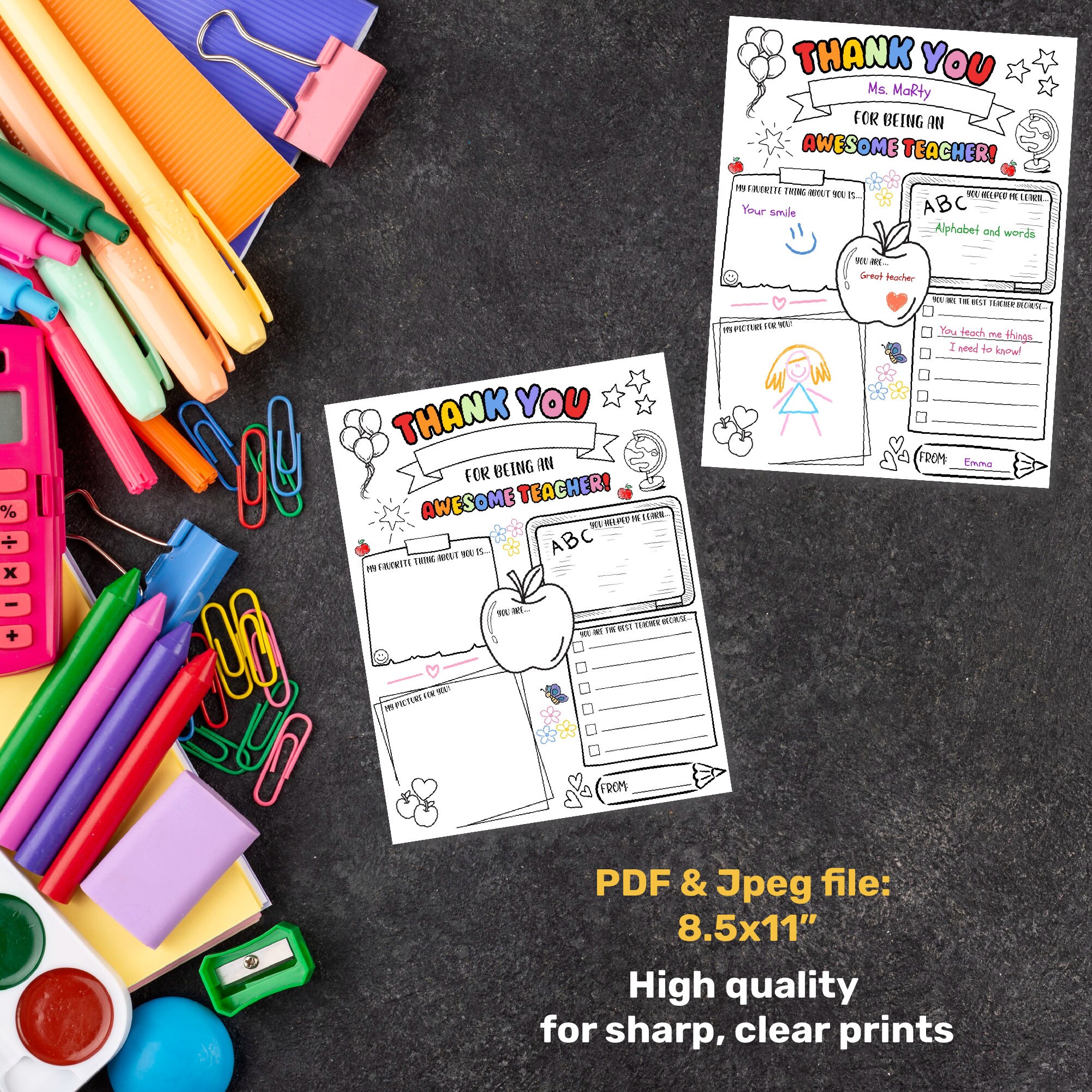 Teacher Appreciation Week Printables Thank You Teacher Appreciation ...