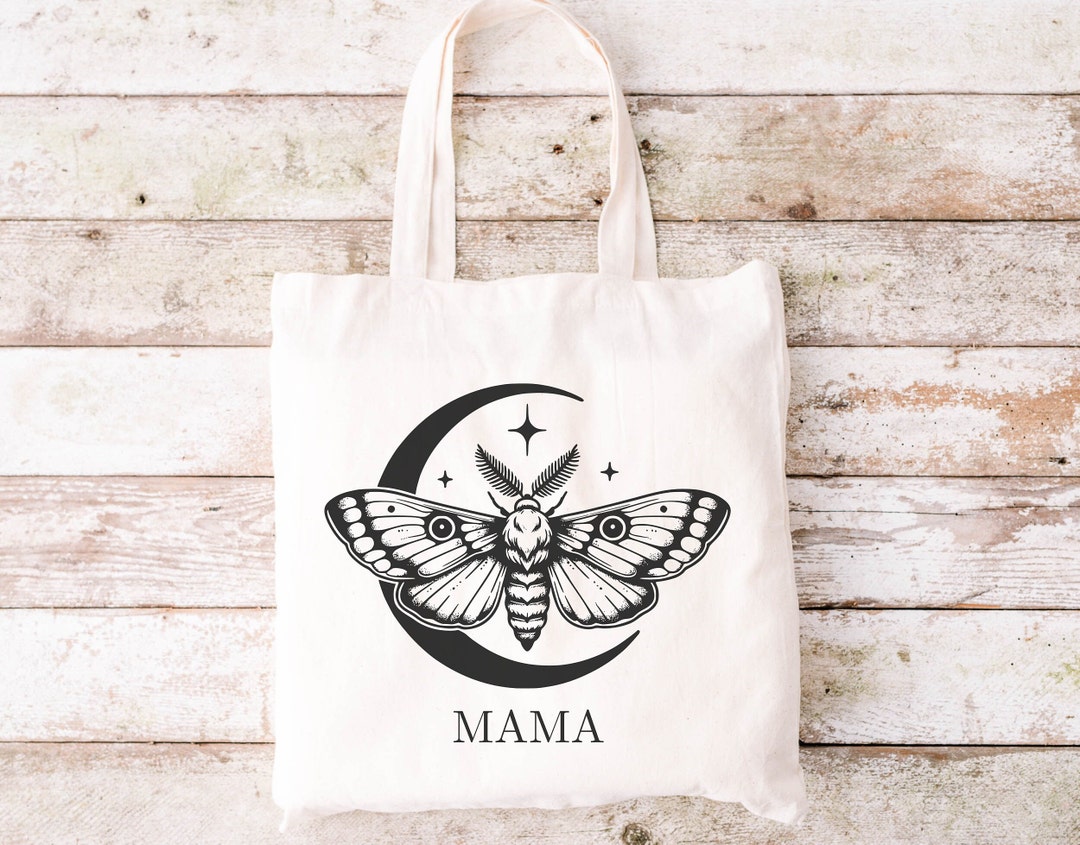Mama Moth Tote Bag, Moth Plush, Half Moon Tote Bag, Weekender Bag, Mom ...