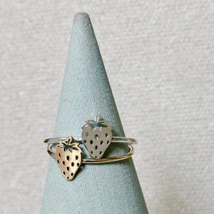 Dainty Strawberry Ring - Etsy
