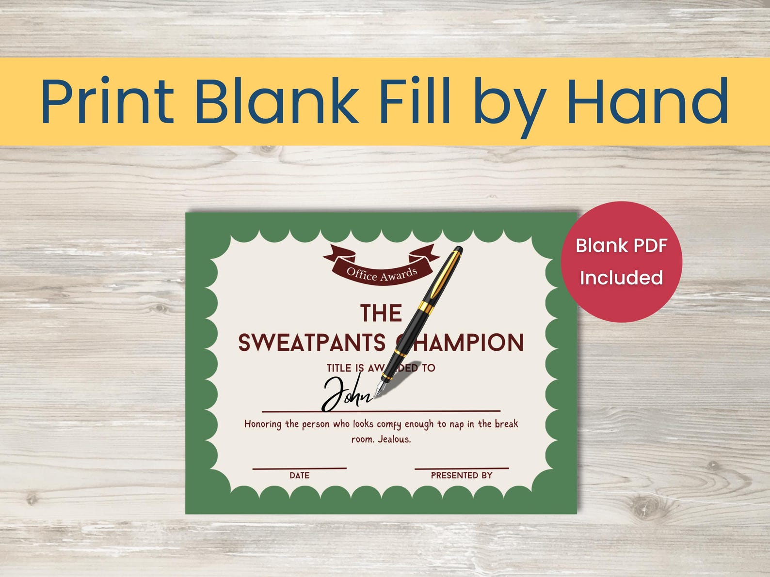 Employee Award Certificates Printable – Editable Templates for ...