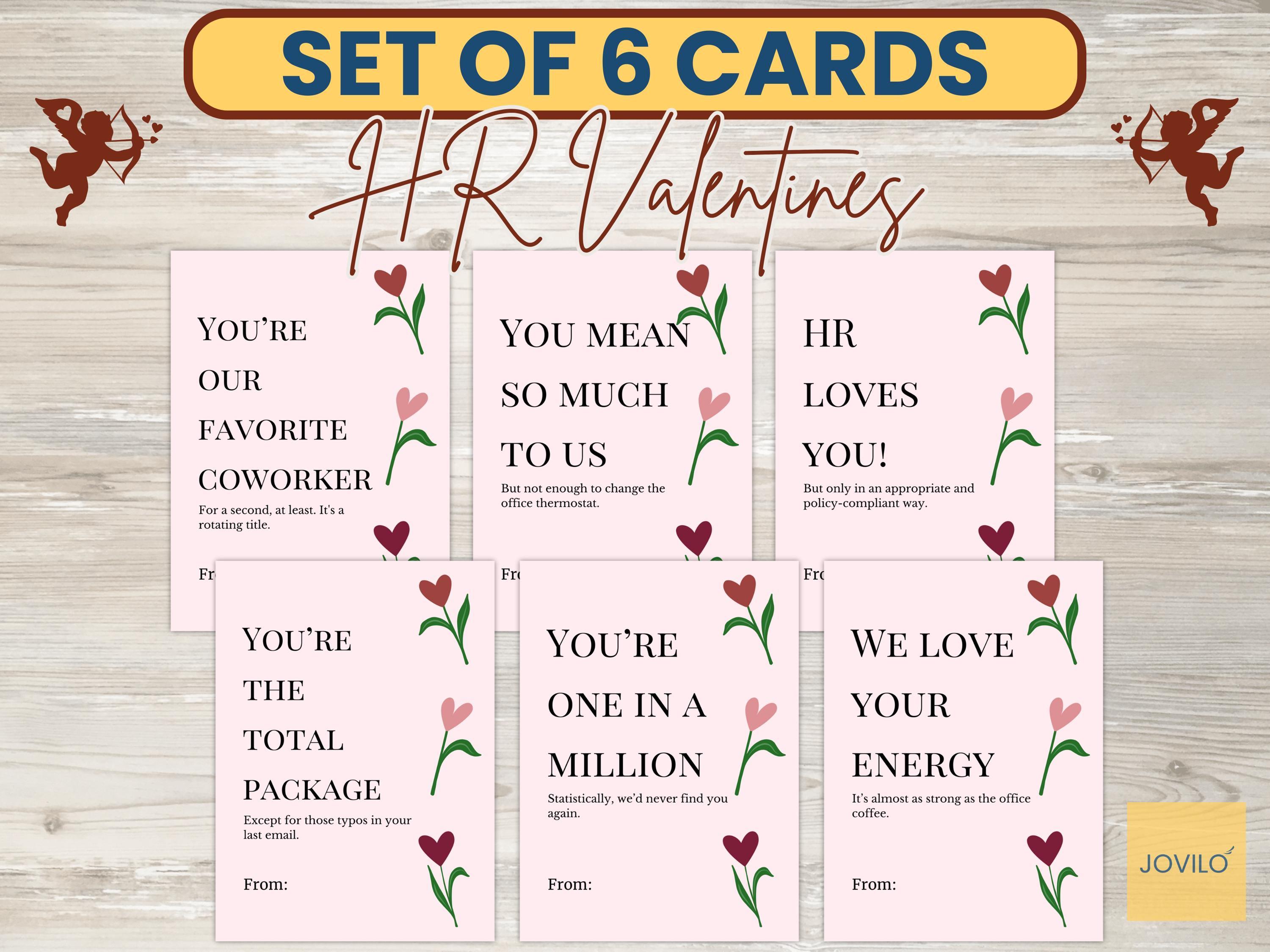 Funny HR Valentine Cards Printable Office Humor Valentines for ...