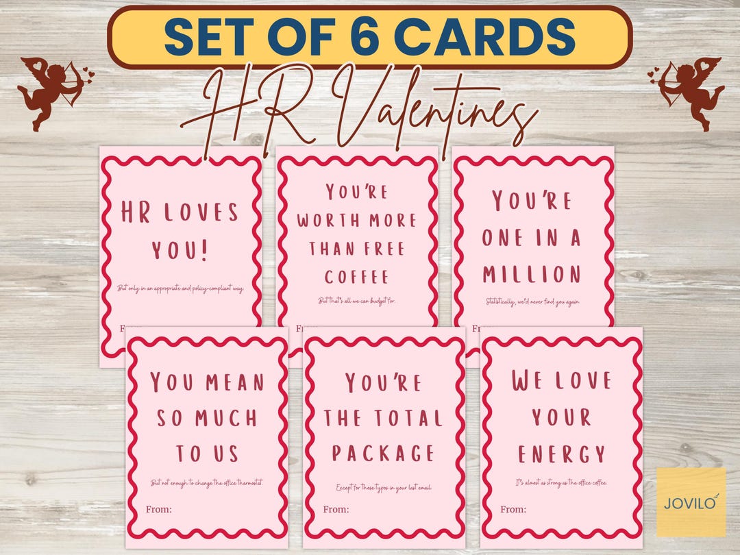 Funny HR Valentine Cards Printable Office Humor Valentines for ...