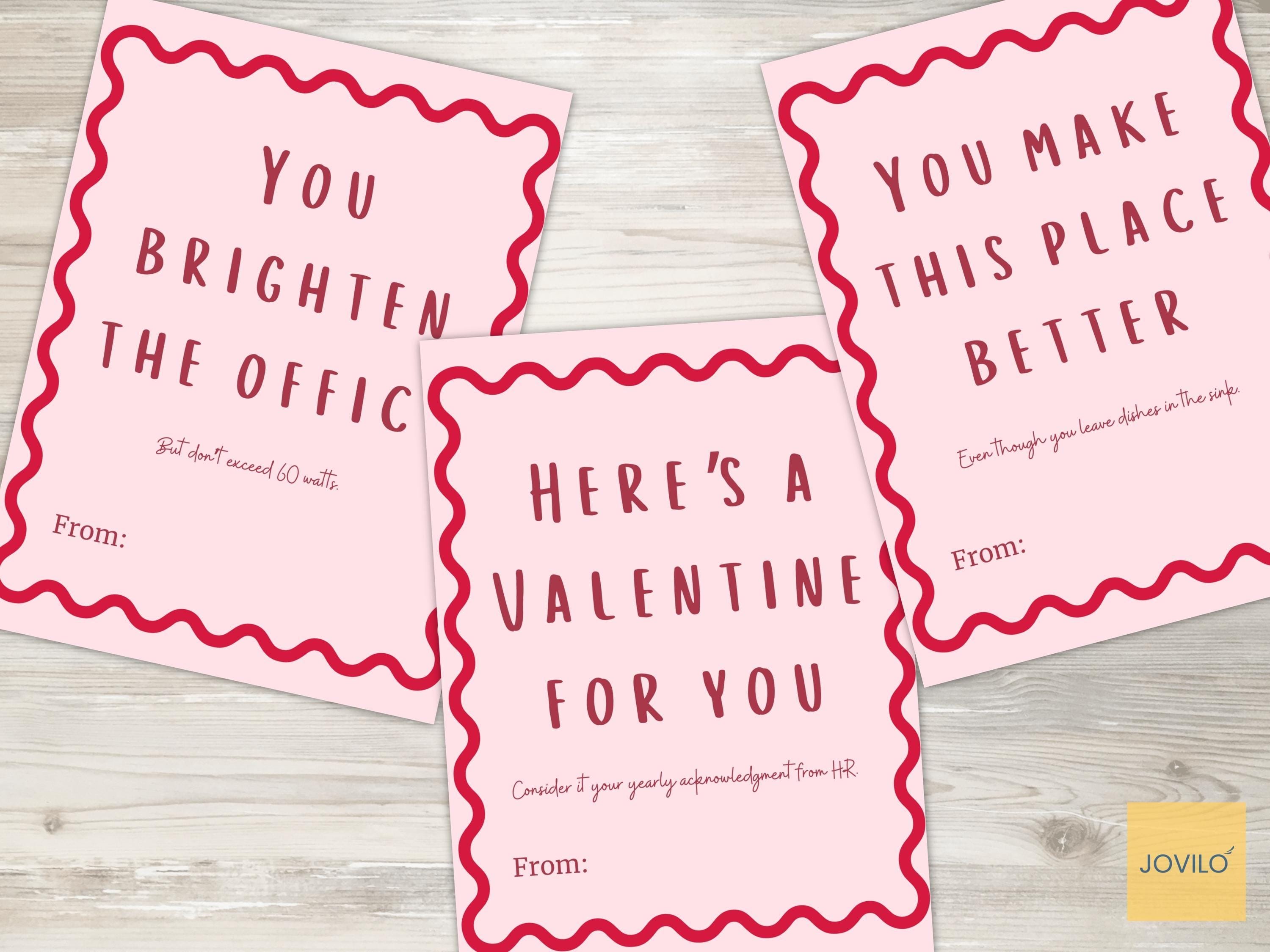 Funny HR Valentine Cards | Printable Office Valentine Card for ...