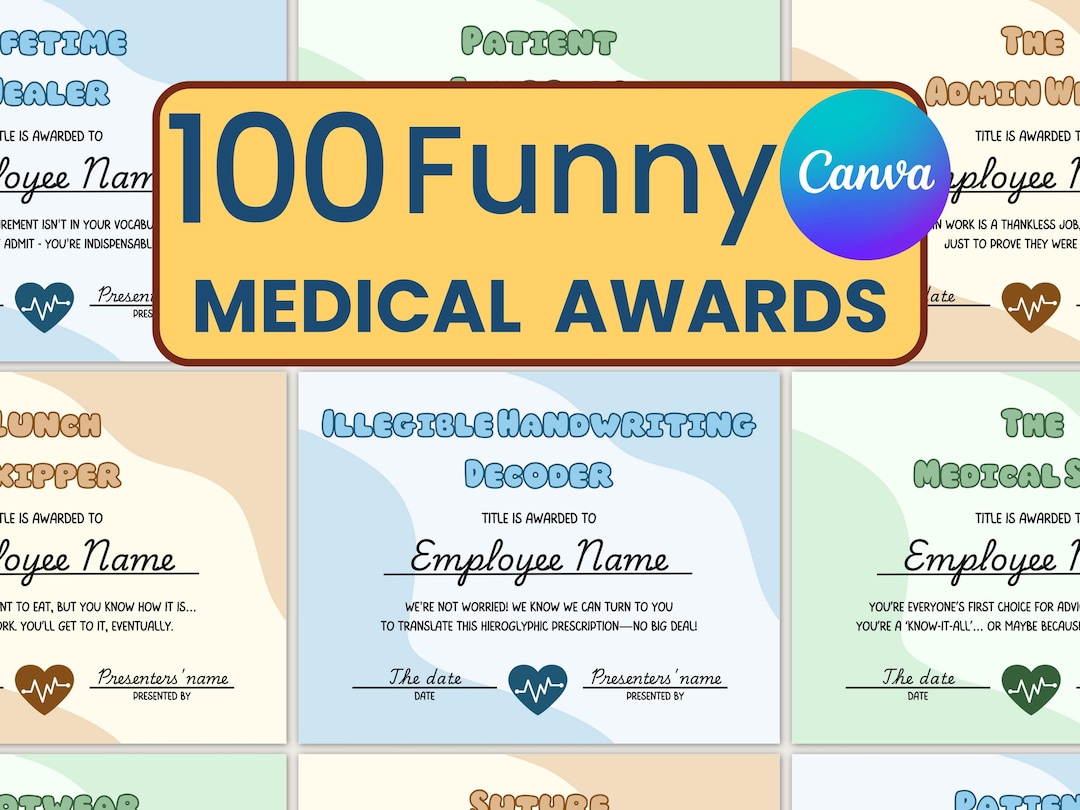 Funny Nurse Recognition Awards | Medical Nursing Superlatives | Humor ...