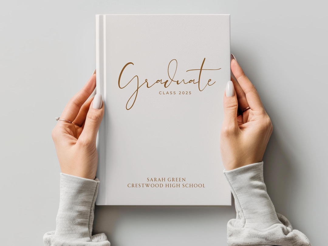 Personalized Graduation Party Guest Book, Custom Class of 2025 ...