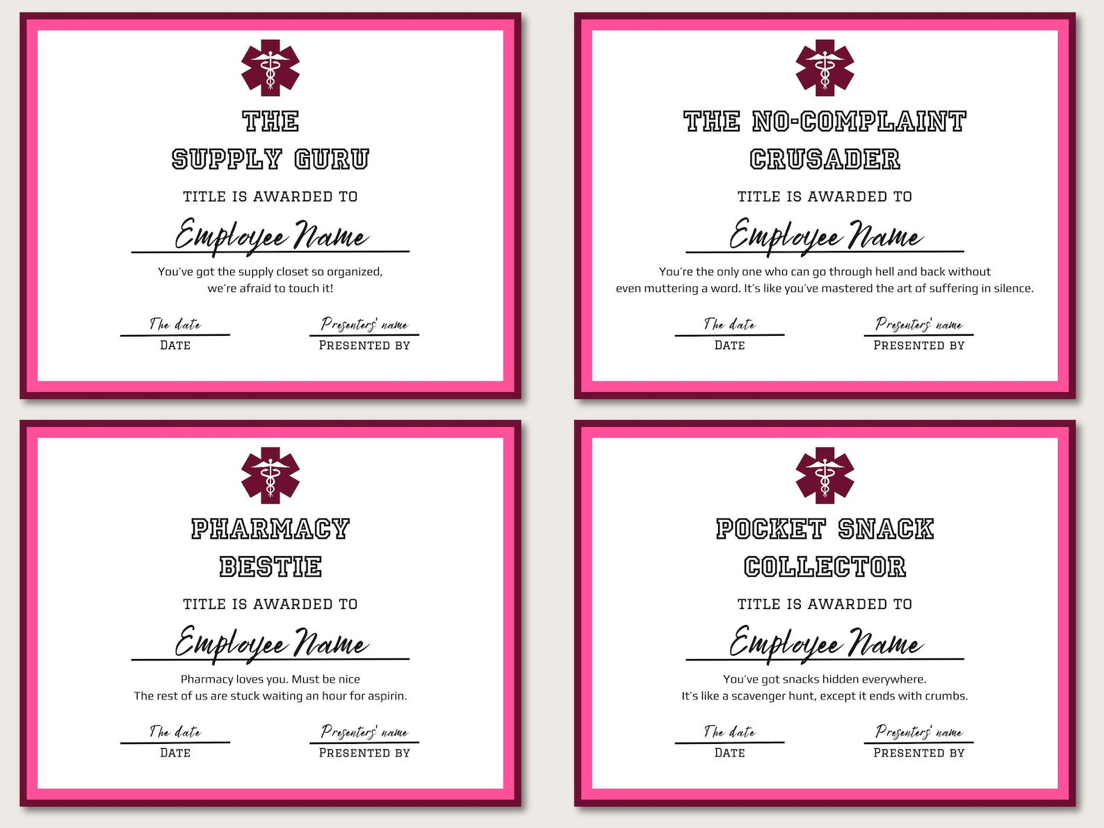 Funny Awards for Appreciated Nurses & Doctor Recognition | Hospital ...