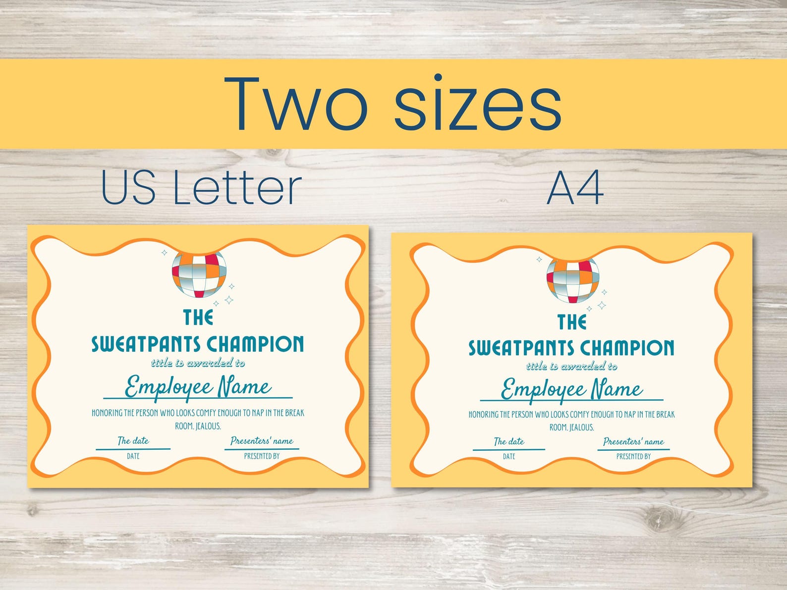 Employee Award Certificates Printable – Editable Templates for ...