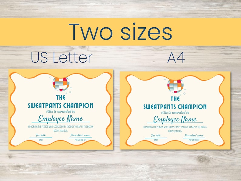 Employee Award Certificates Printable – Editable Templates for ...