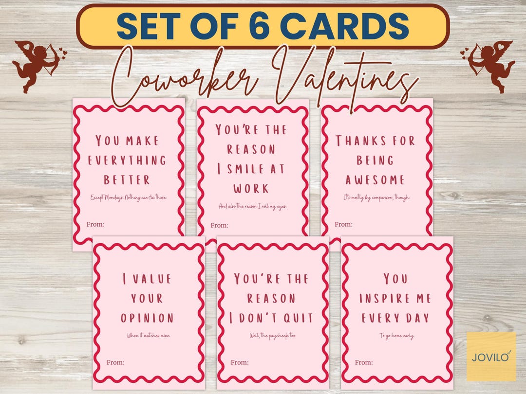 Printable Funny Valentines for Coworkers | Workplace Valentines Day ...