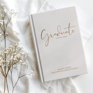 Personalized Graduation Party Guest Book, Custom Class of 2025 ...