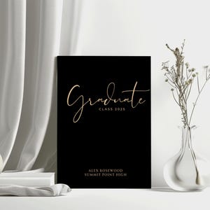 Personalized Graduation Party Guest Book, Custom Class of 2025 ...