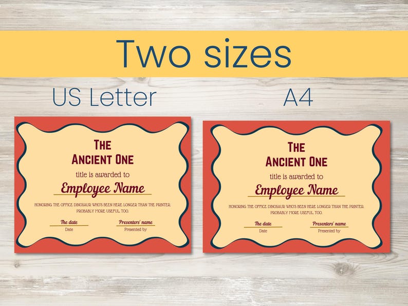 Employee Award Certificates Printable – Editable Templates for ...