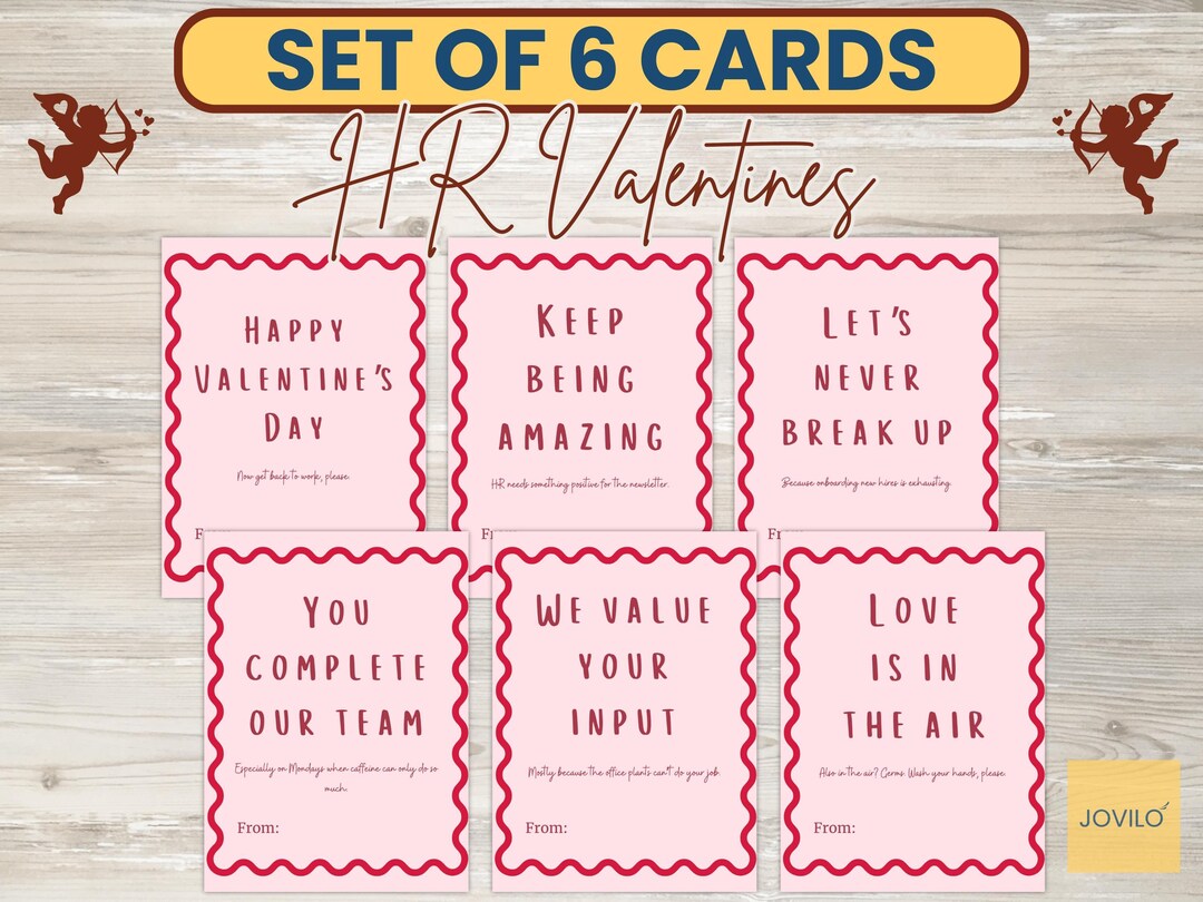 Funny HR Valentine Cards Printable Office Humor Valentines for ...