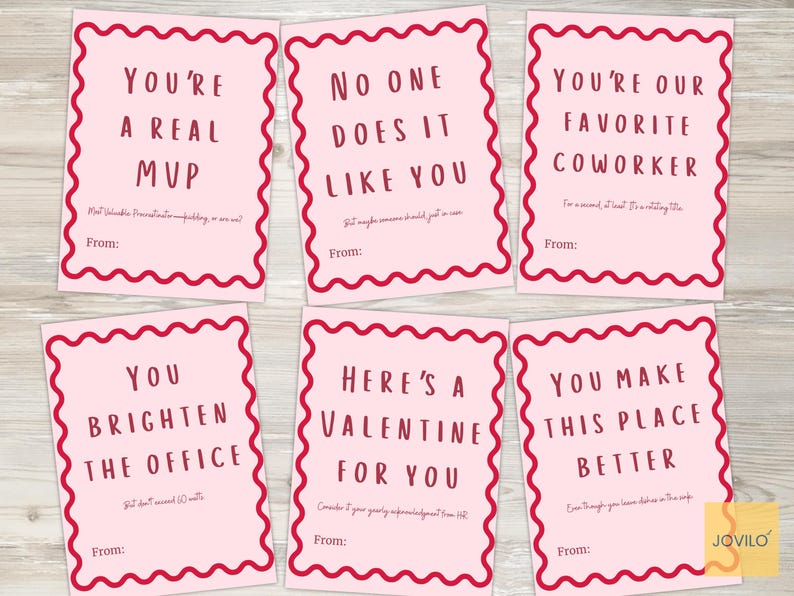 Fun Workplace Valentines Cards for Employees | Work Valentine Card From ...