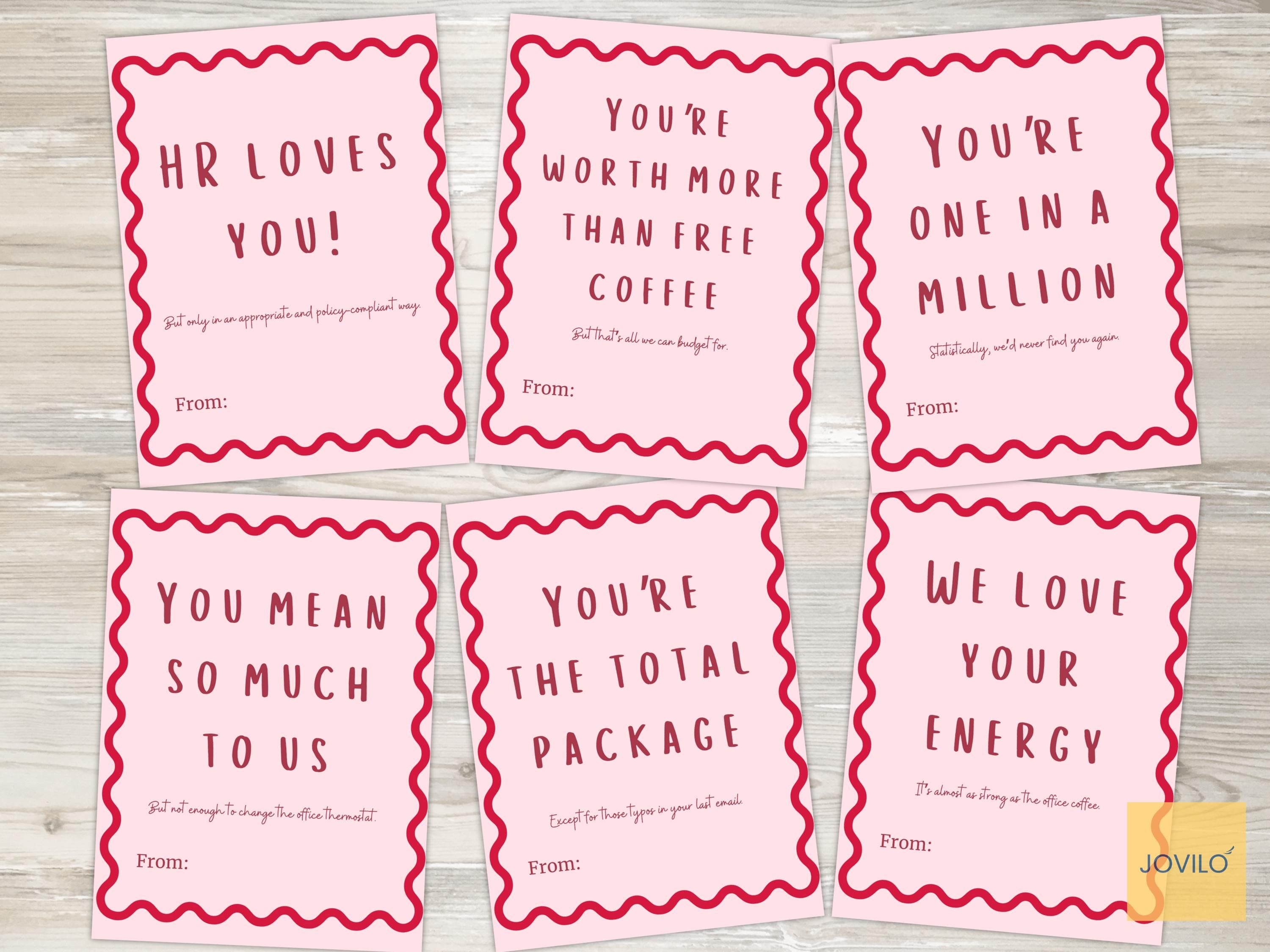 Fun Workplace Valentines Cards for Employees | Work Valentine Card From ...