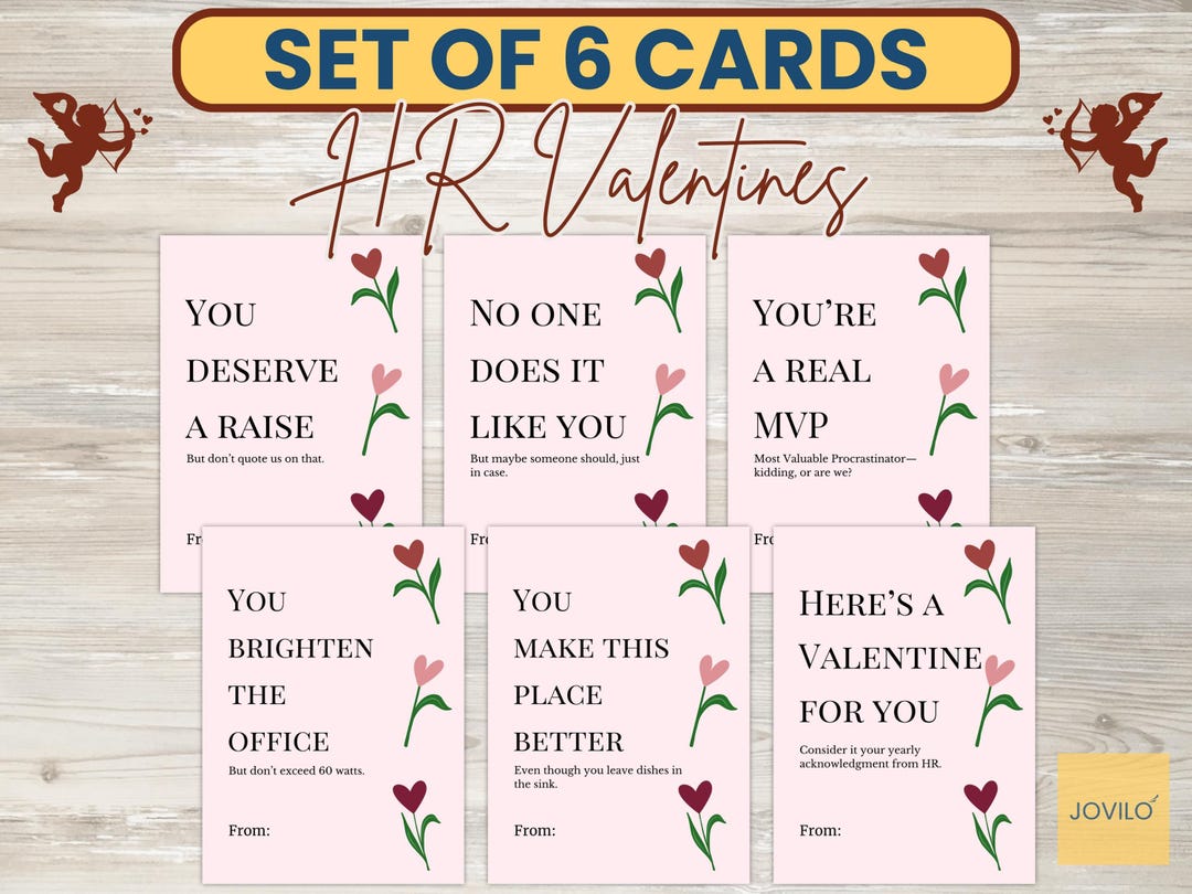 Funny HR Valentine Cards | Printable Office Valentine Card for ...