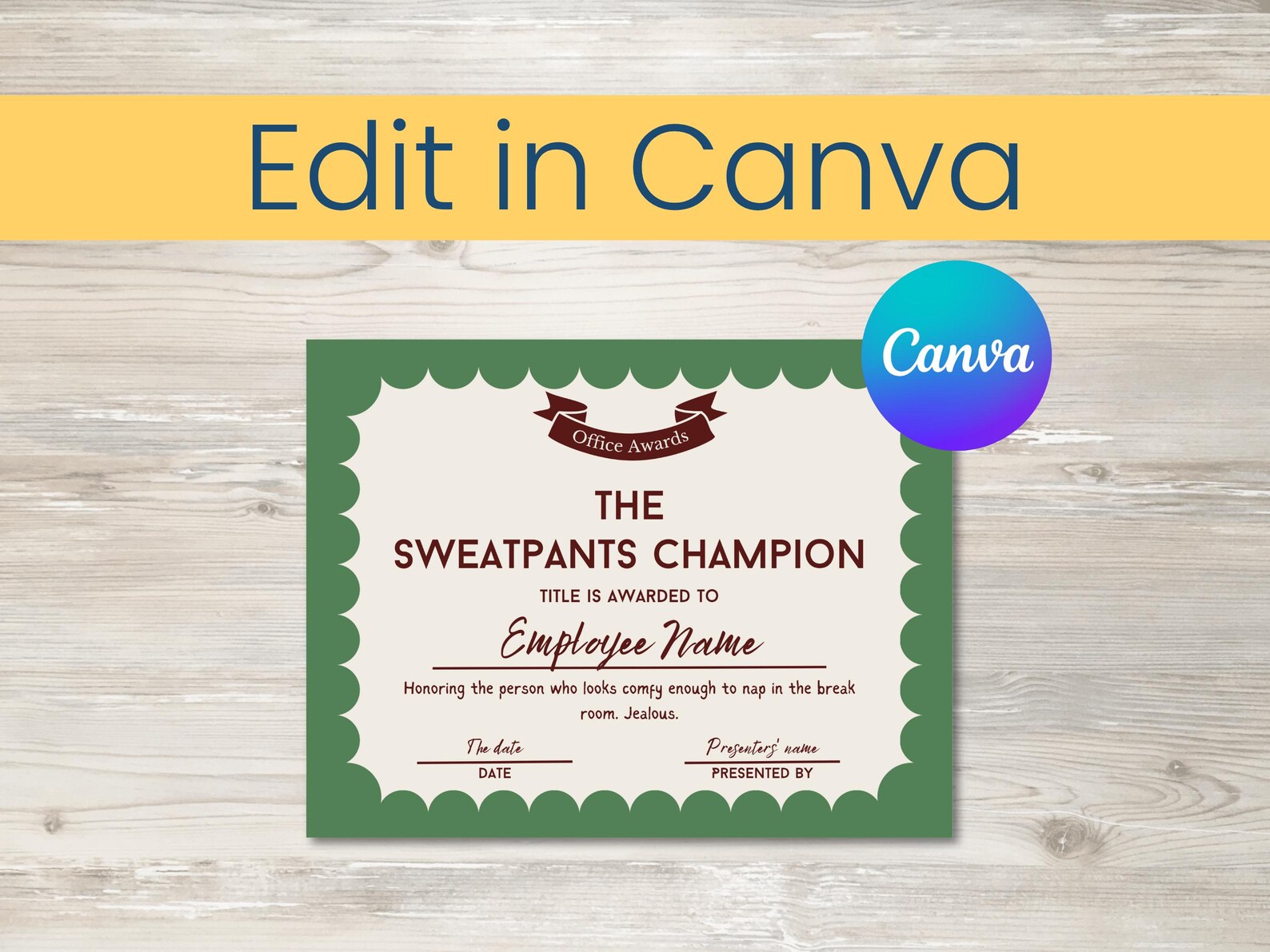 Employee Award Certificates Printable – Editable Templates for ...