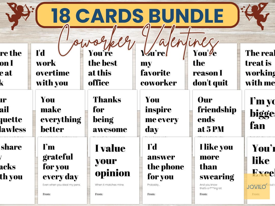 Snarky Valentines Day Cards for Coworkers | Funny Workplace Valentine ...