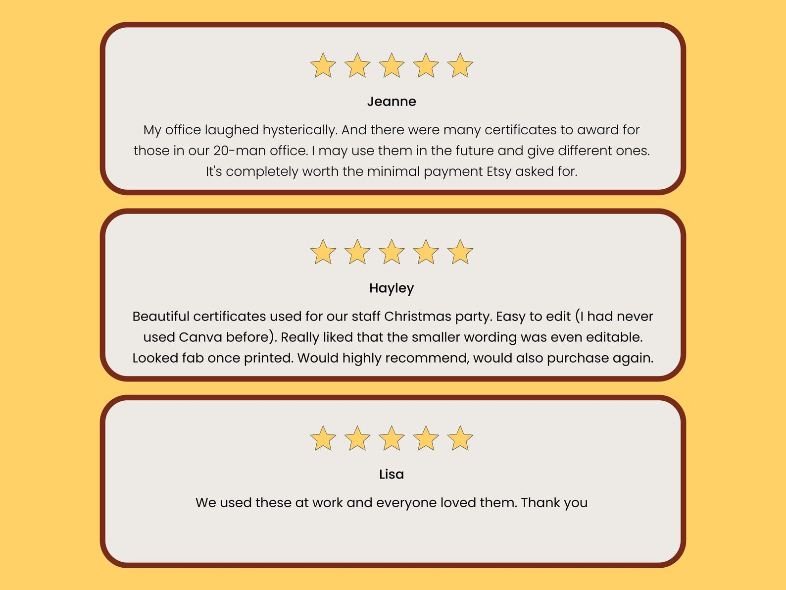 Employee Award Certificates Printable – Editable Templates for ...