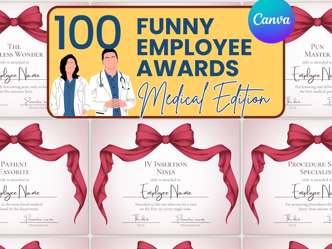 Funny Nursing Awards | Editable Certificates for Nurse Appreciation ...