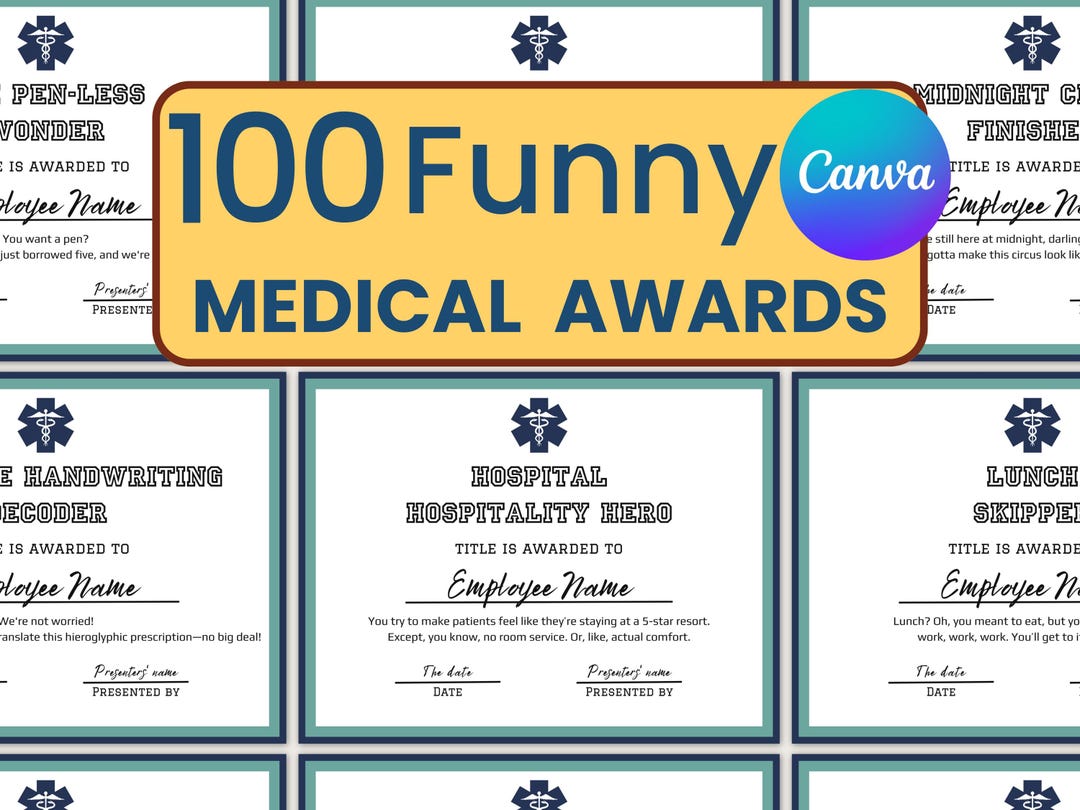 Funny Awards for Appreciated Nurses & Doctor Recognition | Hospital ...