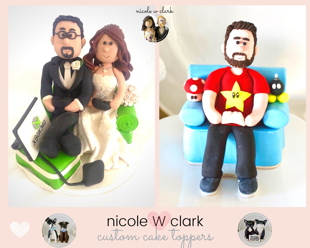 Gamer Wedding Topper Geek Wedding Topper Video Game Topper Gaming Cake ...